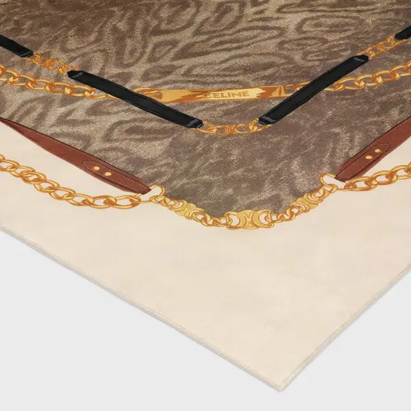 Celine Square In Leopard Silk Twill