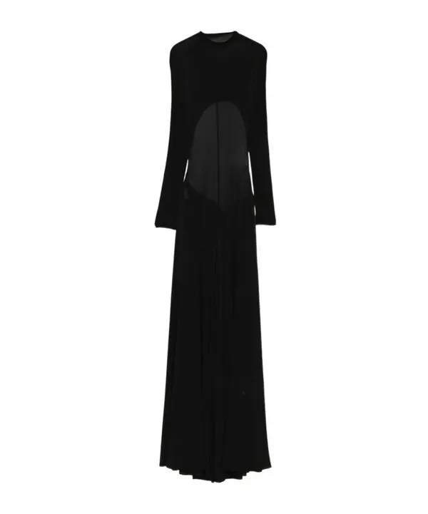 Alaïa Cut-out Long Sleeve Maxi Dress