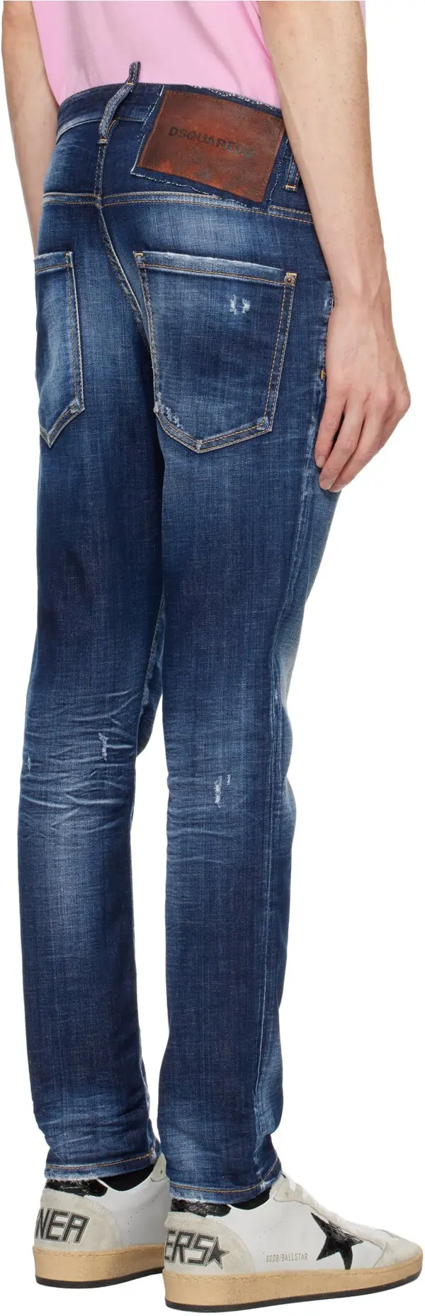 Dsquared2 Distressed Logo Tag Jeans