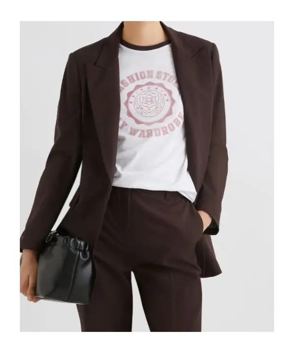 Marella Stretch Blazer With Notched Lapel