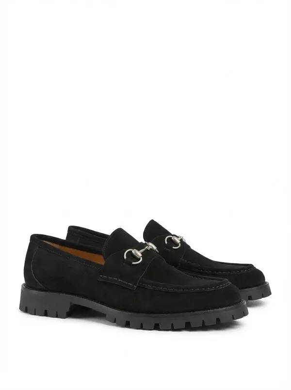 Gucci Horsebit Loafers With Lug Sole - Black