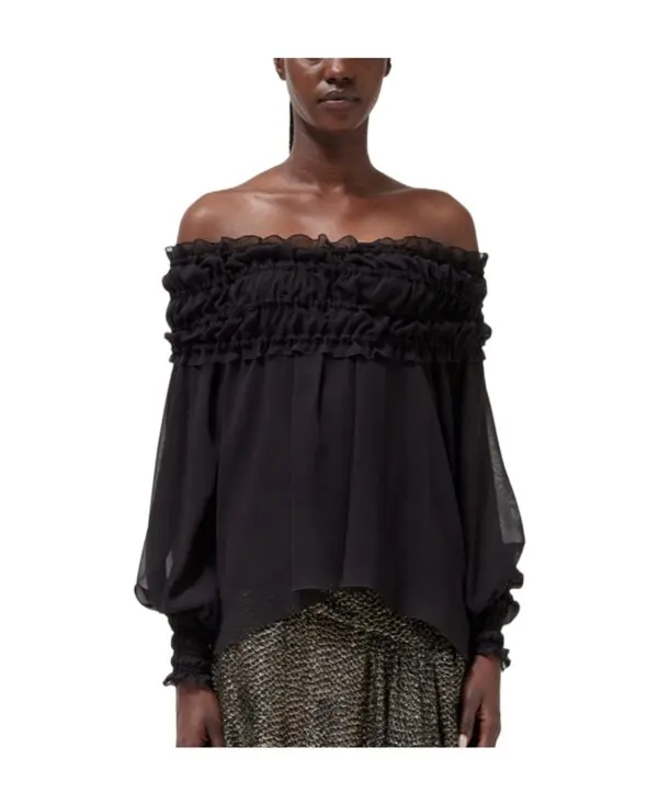 Blumarine Off-shoulder Ruffled Blouse
