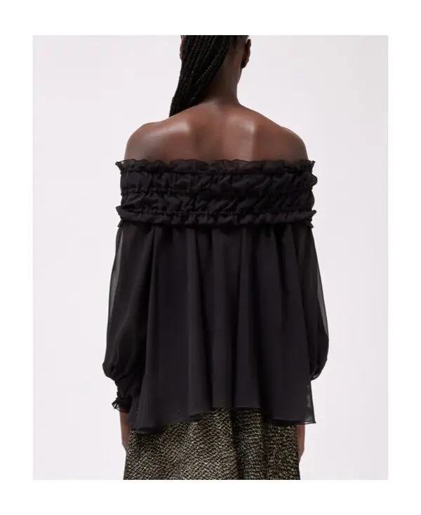 Blumarine Off-shoulder Ruffled Blouse