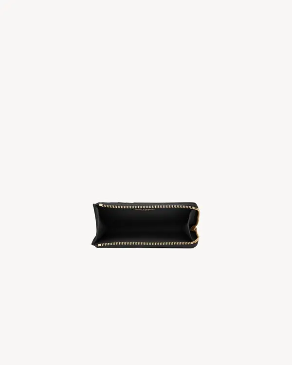 Saint Laurent Zipper Card Holder - Black