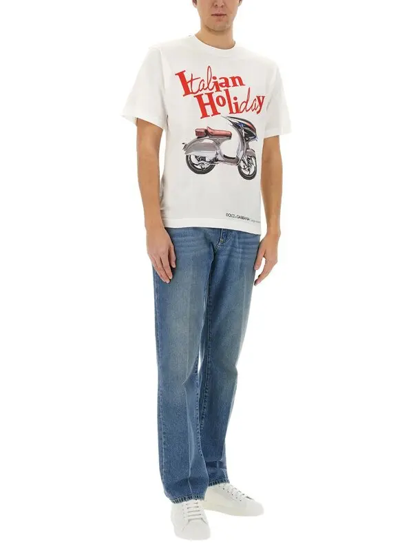 Dolce & Gabbana Logo Plaque Straight Leg Jeans