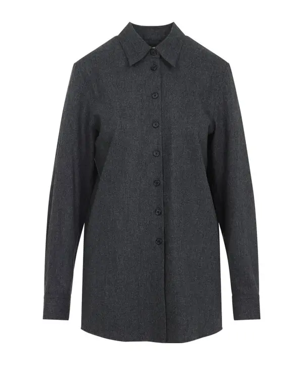 Khaite Long-sleeved Buttoned Shirt With Lapel Collar