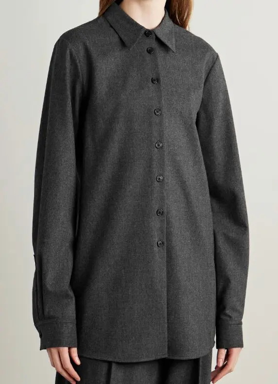 Khaite Long-sleeved Buttoned Shirt With Lapel Collar