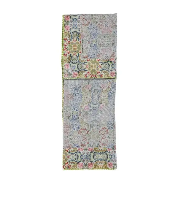 PIERRE-LOUIS MASCIA Floral Patterned Silk Scarf - Gray
