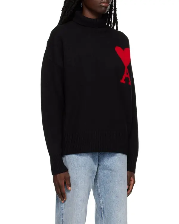 AMI Paris De Coeur Roll Neck Jumper
