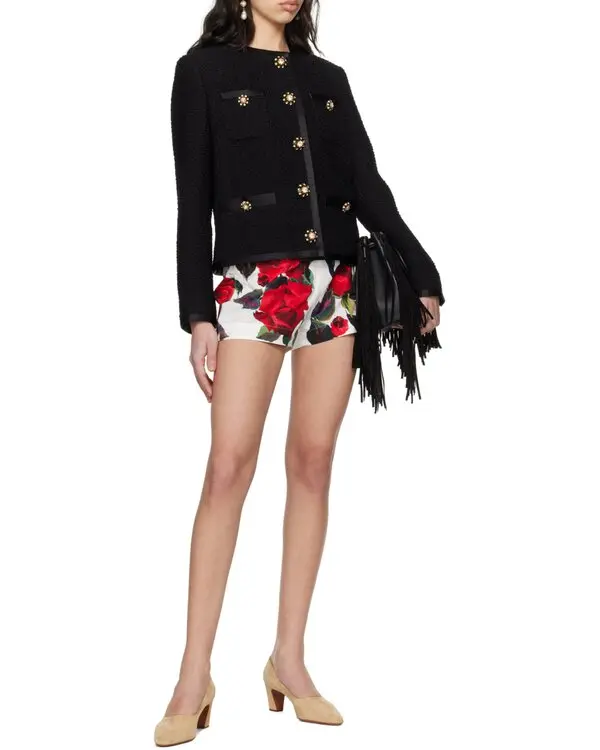 Dolce & Gabbana Cropped Single-breasted Tweed Jacket - Black