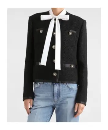 Dolce & Gabbana Cropped Single-breasted Tweed Jacket - Black