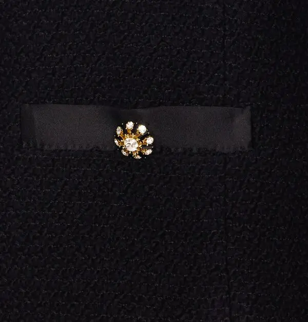 Dolce & Gabbana Textured Crewneck Jacket With Embellished Buttons