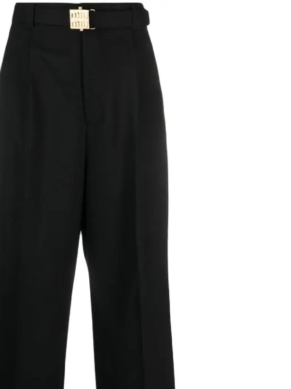 Miu Miu Belted Wool Trousers