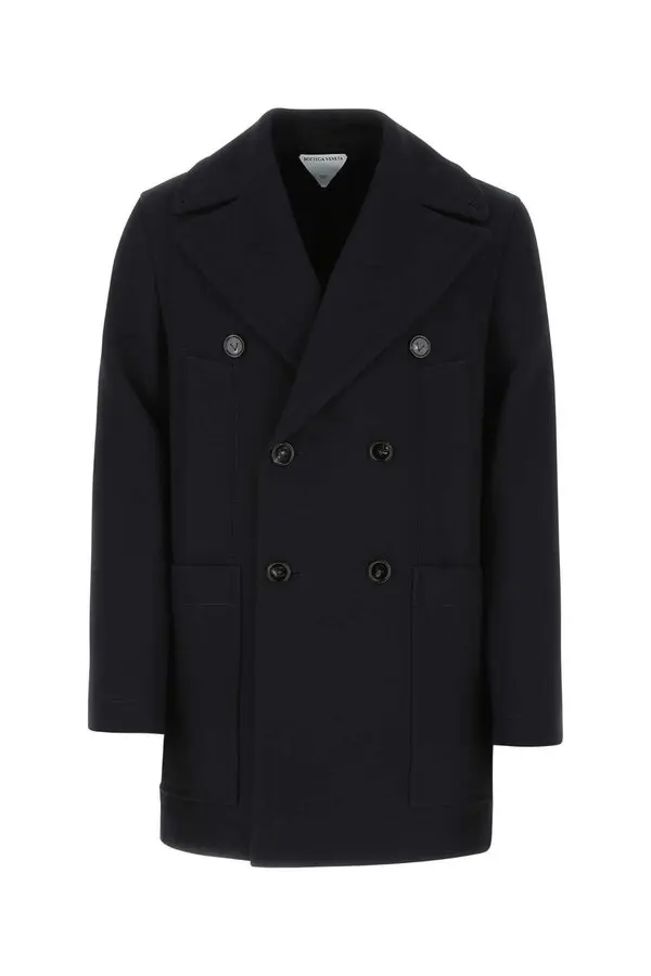 Bottega Veneta Curved Shape Double Coat - Blue