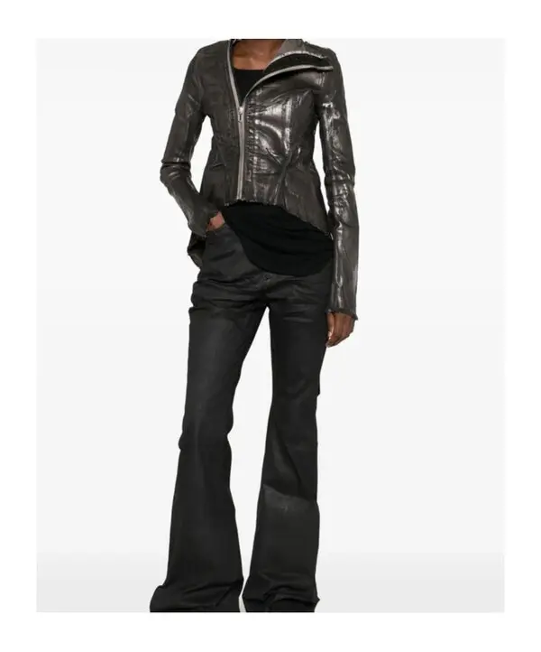 Rick Owens High-neck Zip Jacket - Black