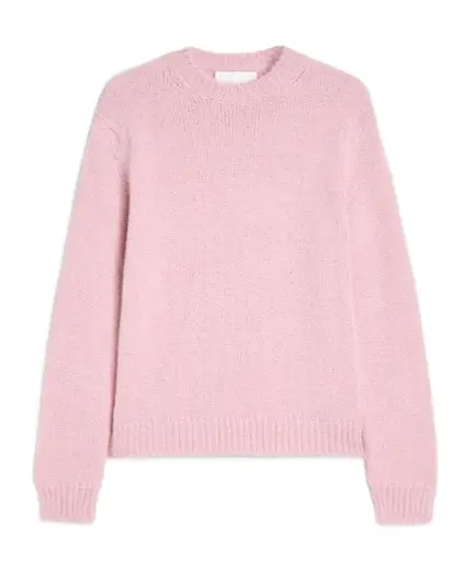 JIL SANDER Midweight Wool Crew-neck Sweater - Neon Rose