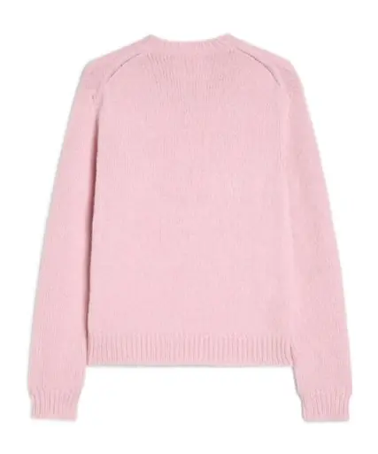JIL SANDER Midweight Wool Crew-neck Sweater - Neon Rose