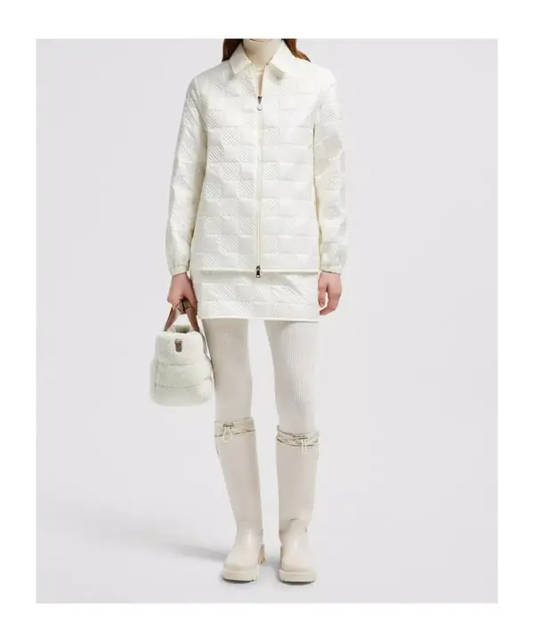 Moncler Zip-up Quilted Jacket With Lapel