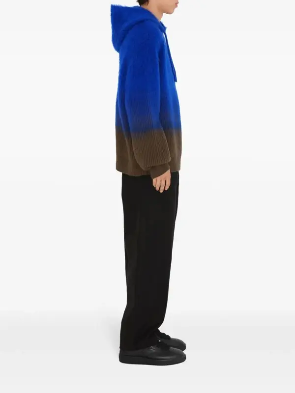 Burberry Two-toned Logo Intarsia-knit Hooded Jumper