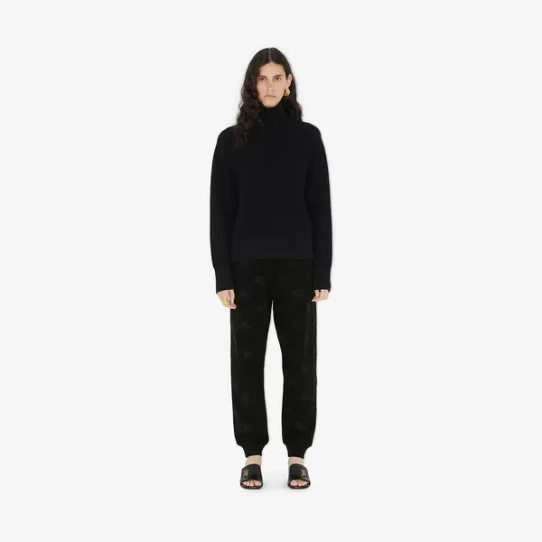 Burberry Equestrian Embroidered Joggers