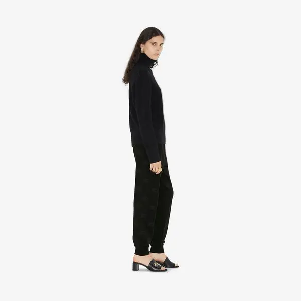 Burberry Equestrian Embroidered Joggers