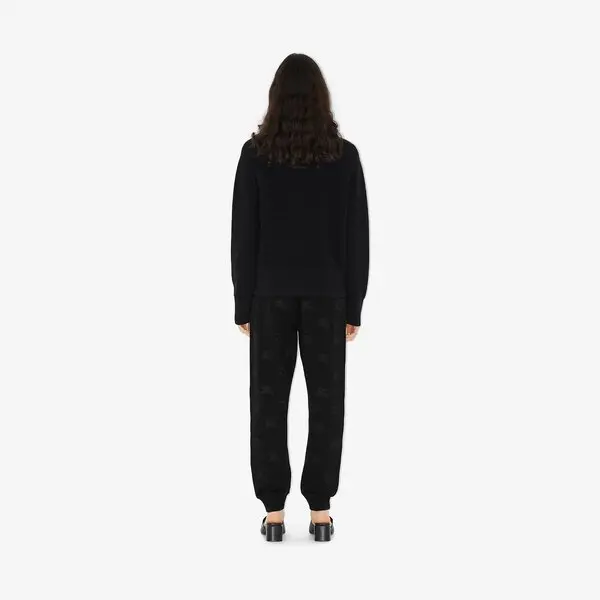 Burberry Equestrian Embroidered Joggers