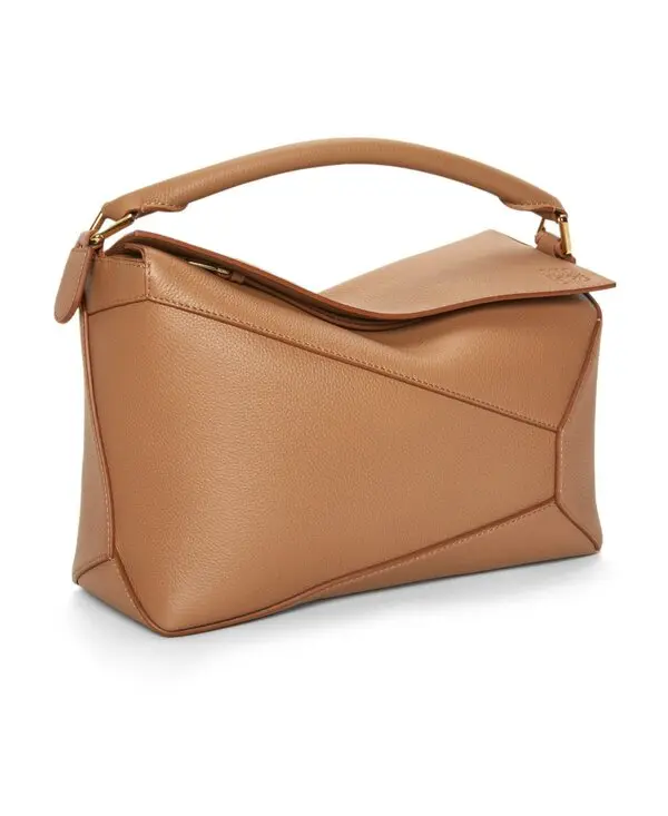 Loewe Puzzle Bag In Soft Grained Calfskin - Brown