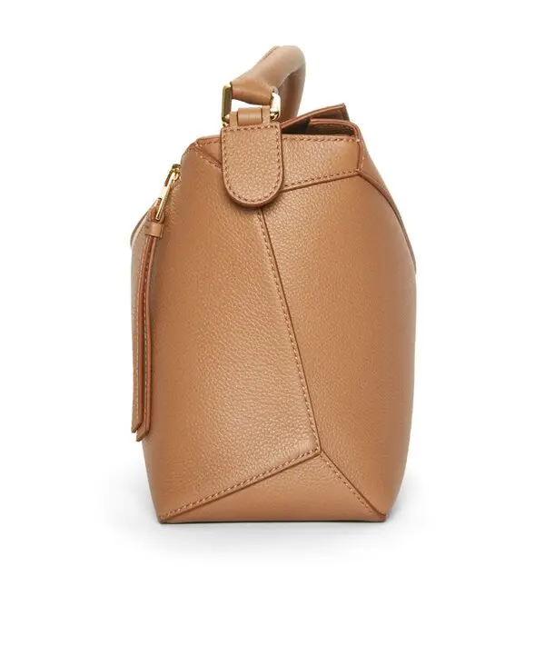 Loewe Puzzle Bag In Soft Grained Calfskin - Brown