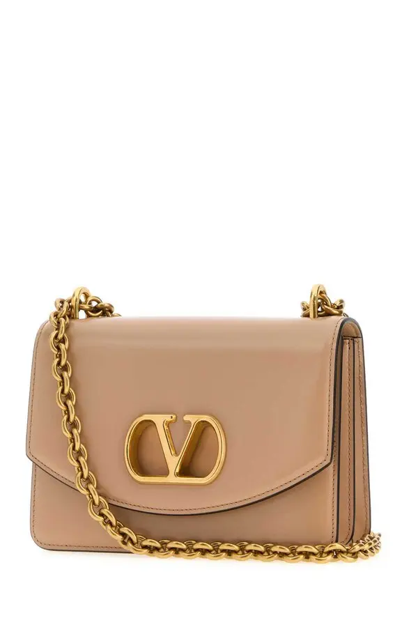 Valentino Garavani Vain Foldover Small Shoulder Bag - Nude