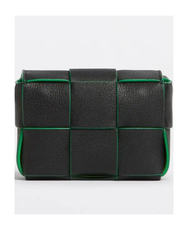 Bottega Veneta Logo Knitted Shoulder Bag - Black