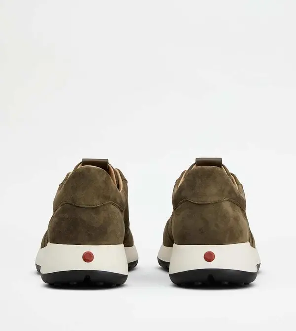 TOD'S Suede Sneakers With Elastic Drawstring - Green