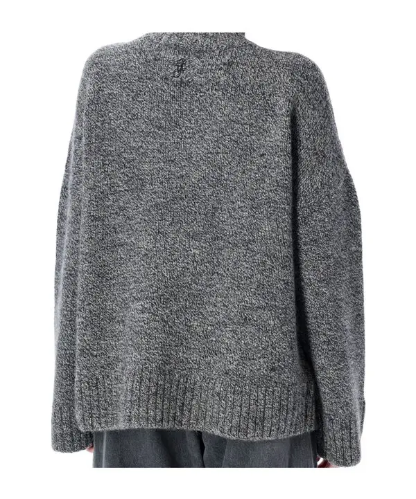 J.W.ANDERSON High-neck Leather-patch Sweater