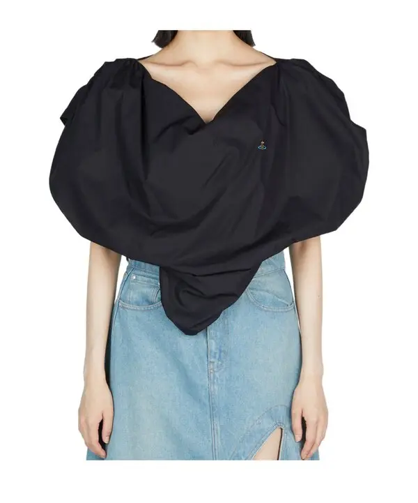 VIVIENNE WESTWOOD V-neck Short Sleeve Blouse