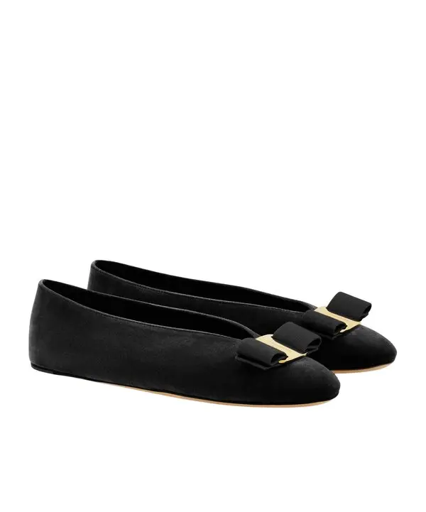 FERRAGAMO Vara Bow Ballet Flats - Black