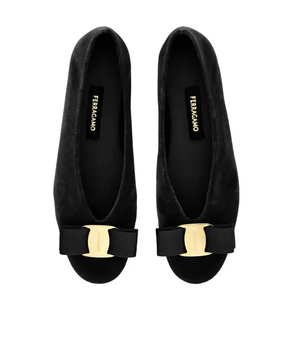 FERRAGAMO Vara Bow Ballet Flats - Black