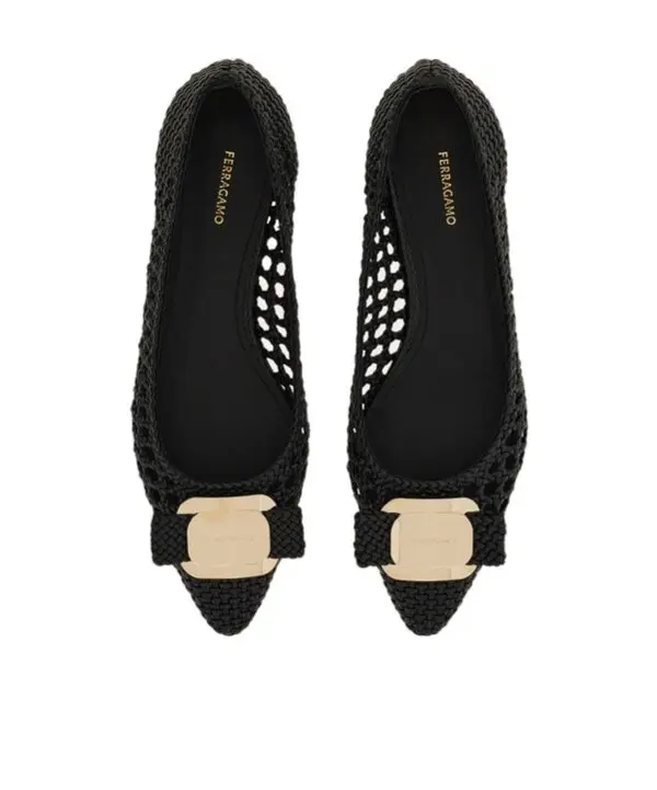 FERRAGAMO Vara Buckle Ballet Flats