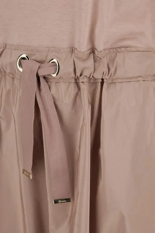 Herno Pleated Drawstring Maxi Dress - Light Pink