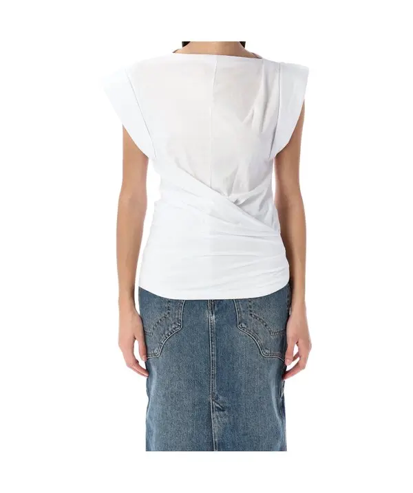 Isabel Marant Étoile Maisan" Cap Sleeve Top - White