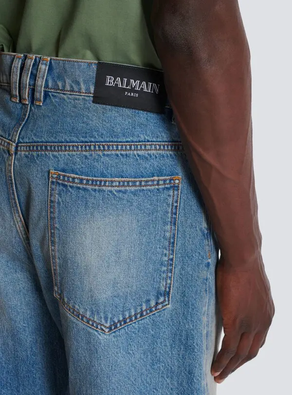 Balmain Distressed Loose-fit Jeans