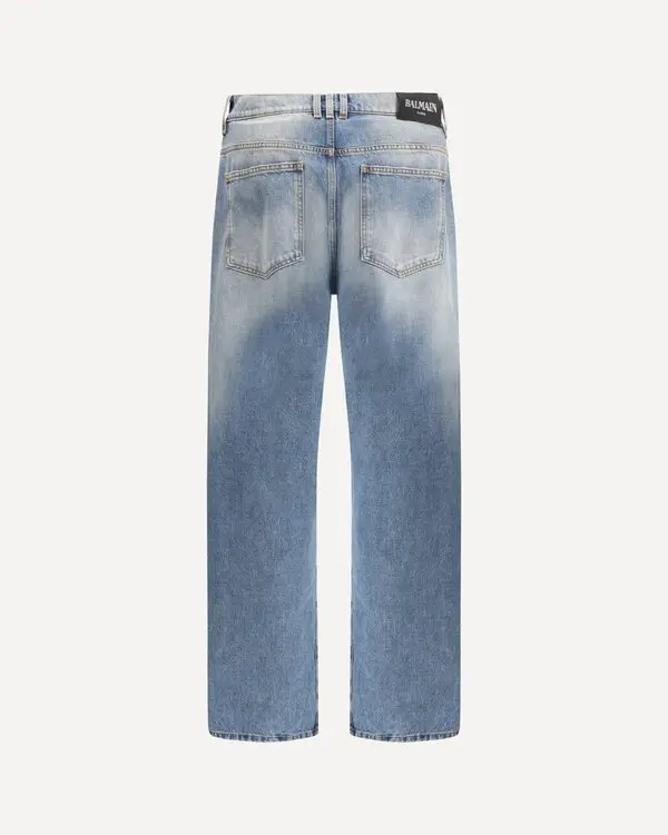 Balmain Distressed Loose-fit Jeans