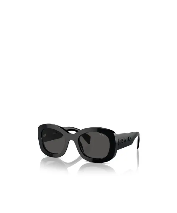 Prada Oval Frame Sunglasses - Black