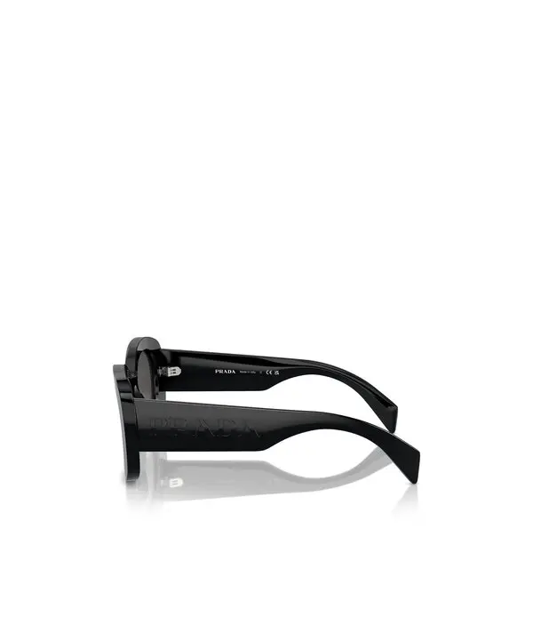 Prada Oval Frame Sunglasses - Black