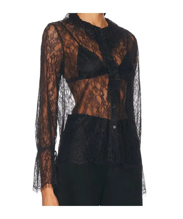 NILI LOTAN Lace Shirt