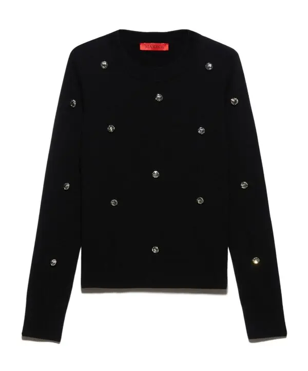 MAXCO. Max&co. Rhinestone-embellished Rib Knit Jumper