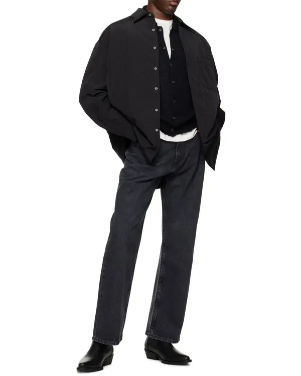 Our Legacy Long Sleeve Buttoned Knit Cardigan With Lapel Neck - Black