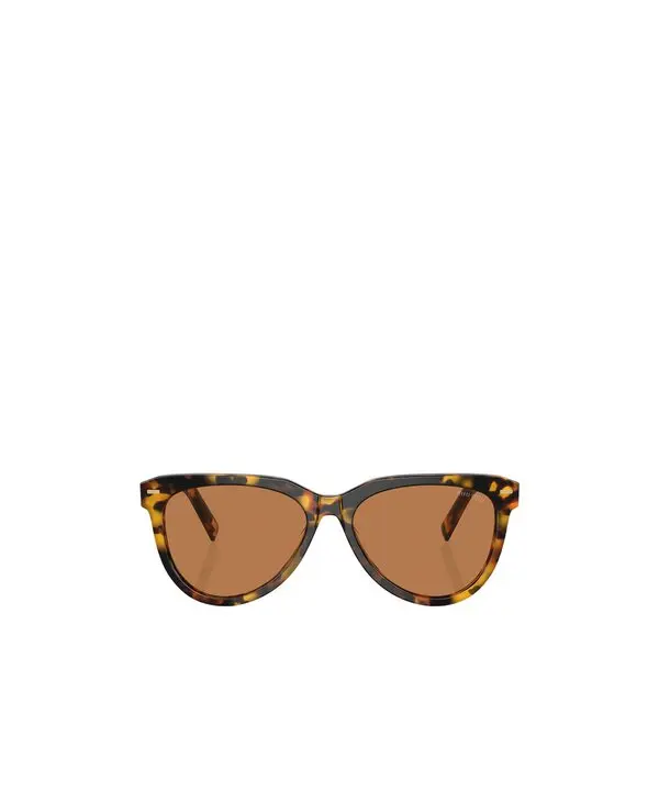 Miu Miu Oval Frame Sunglasses - Brown