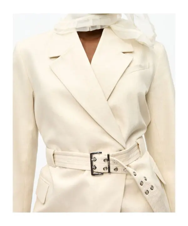 GANNI Belted Tailored Blazer - No