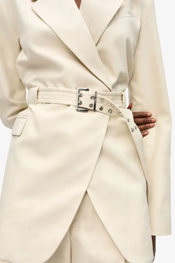 GANNI Belted Tailored Blazer - No