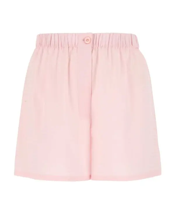 Prada Jacquard Crepe De Chine Logo Shorts