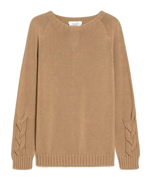 Max Mara Crewneck Long-sleeved Jumper - Camel